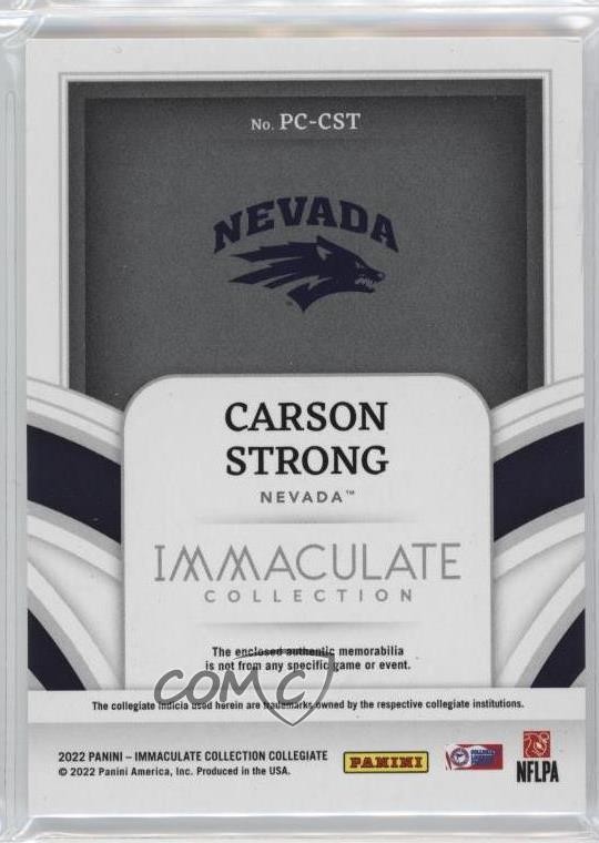2022 Immaculate Collegiate RPS Rookie Player Caps 11/33 Carson Strong ...