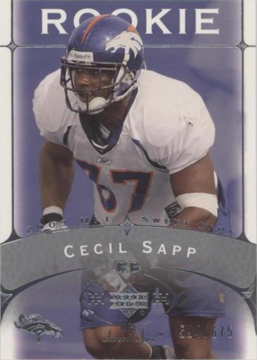 2003 Upper Deck Sweet Spot Cecil Sapp #153 for sale | eBay