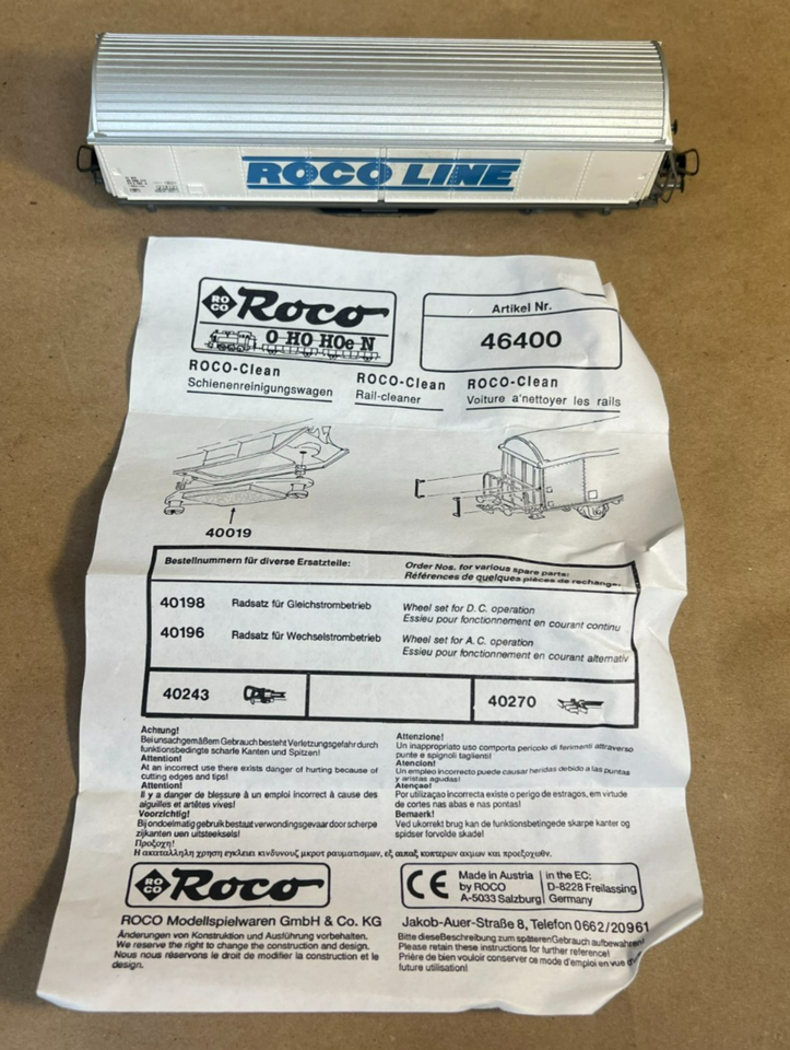 Roco Track Cleaning Car 46400 HO Scale DC | eBay