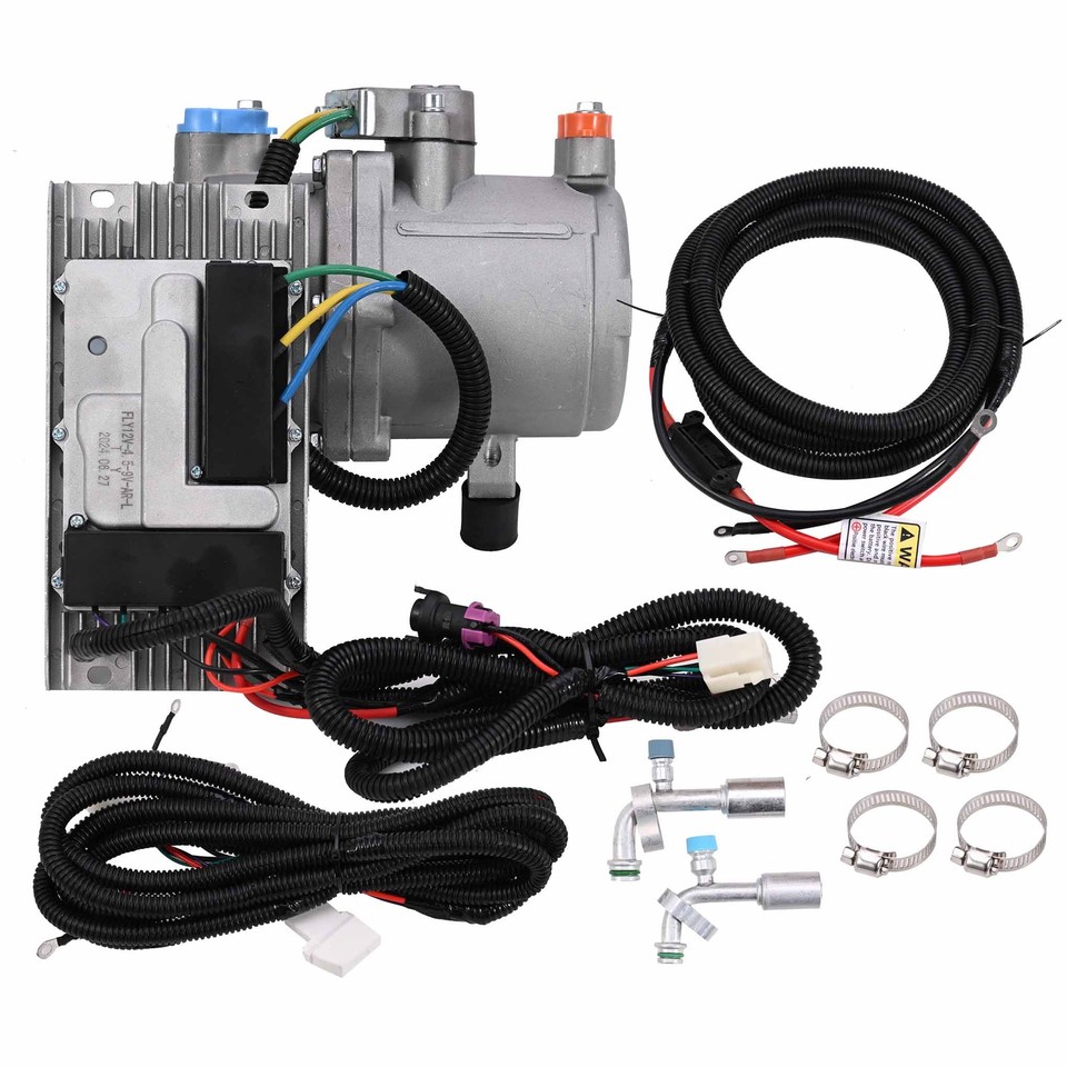 12 Volt A/C Kit Electric Compressor Set for Auto Air Conditioning Car ...