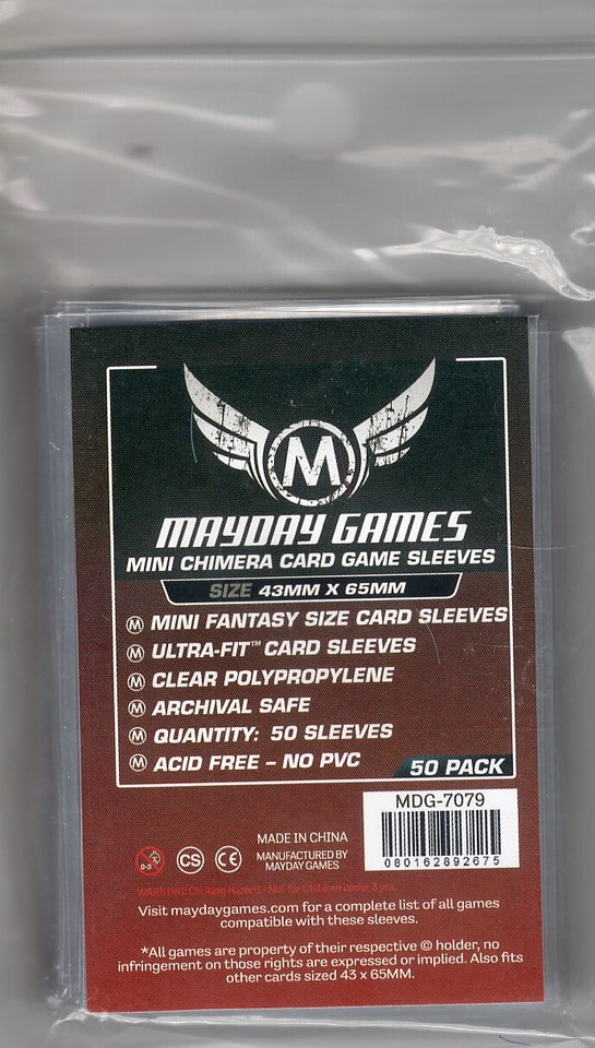 Mayday Games Dark Red Label: Premium Mini Chimera Game Sleeves 43 X 65 ...
