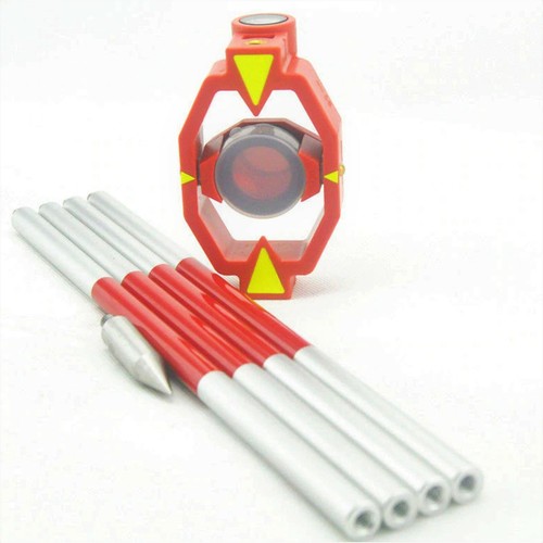 Mini Prism Set for Leica Trimble Topcon. 4 Poles Sharp Point Carry Bag ...