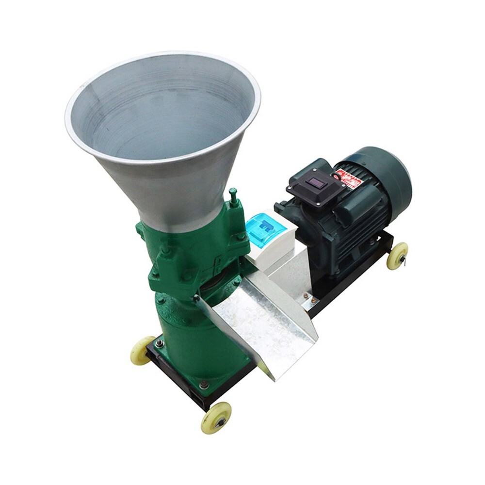 10mm Disc Farm Livestoc Feed Pellet Mill Machine Pelletizer 3 Rollers ...