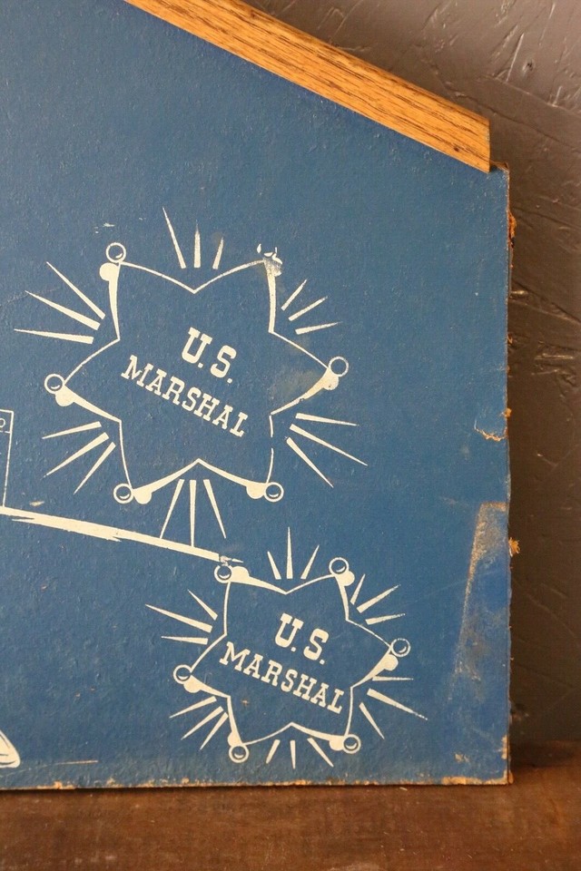 Vintage U.S. Marshall Target Coin Op Machine Arcade Target Game Sign ...
