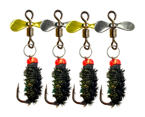 20Pcs Propeller Spinner Fly Bait Lures Bait High Carbon Steel Fish Hook ...