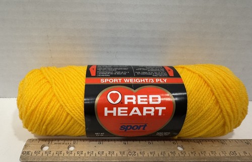 Red Heart Sport Yarn 3 Ply Color # 230 Yellow 2.5 oz Acrylic | eBay