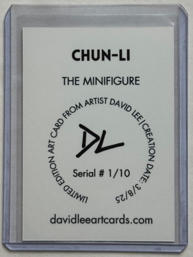 Chun-Li Limited Edition Artist Signed "The Minifigure" Trading Card 1/ ...