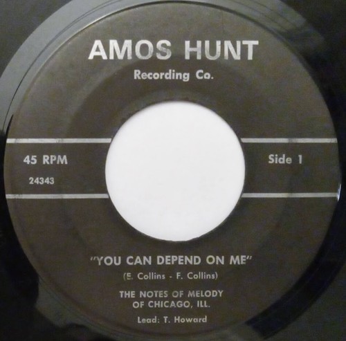 Doo Wop Soul Gospel 45 NOTES OF MELODY - You Can Depend On Me - AMOS ...