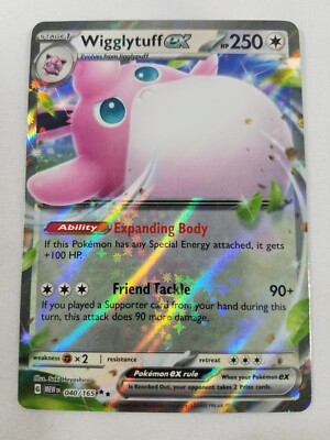 Wigglytuff ex 040/165 Pokemon TCG Card Double Rare Scarlet and Violet ...