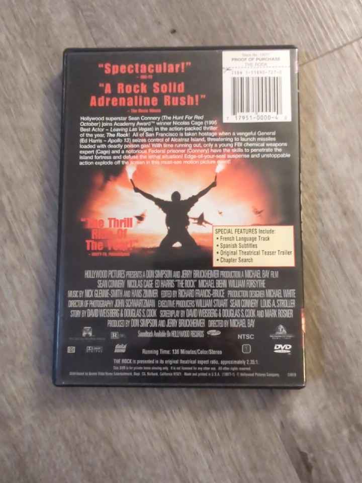 The Rock (DVD, 1997) 717951000040| eBay