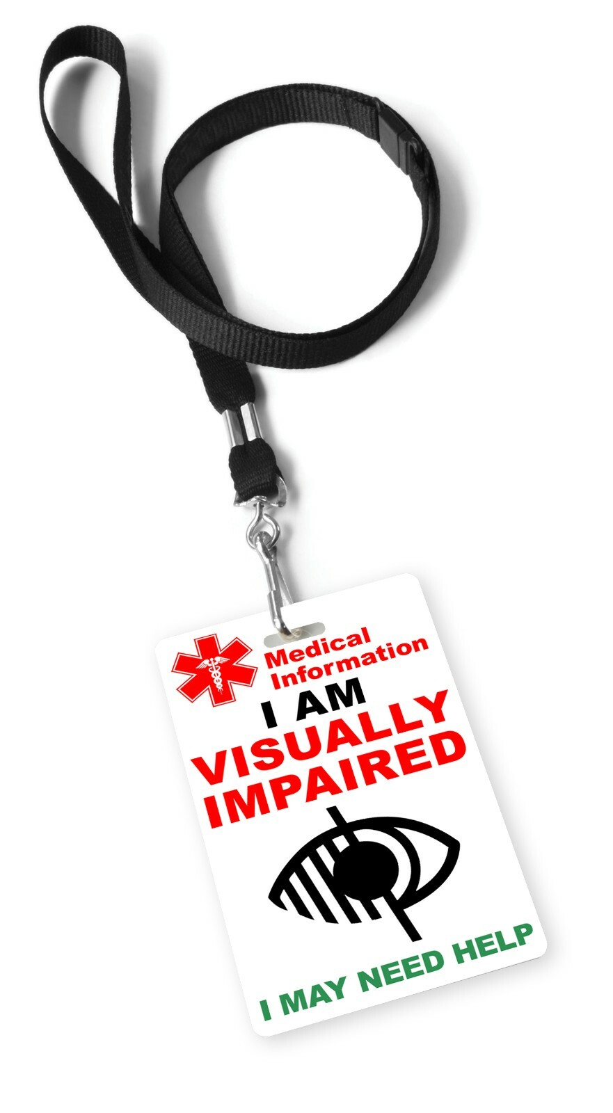 Visually Impaired Eyesight Blind Hidden Disability Information Card ...