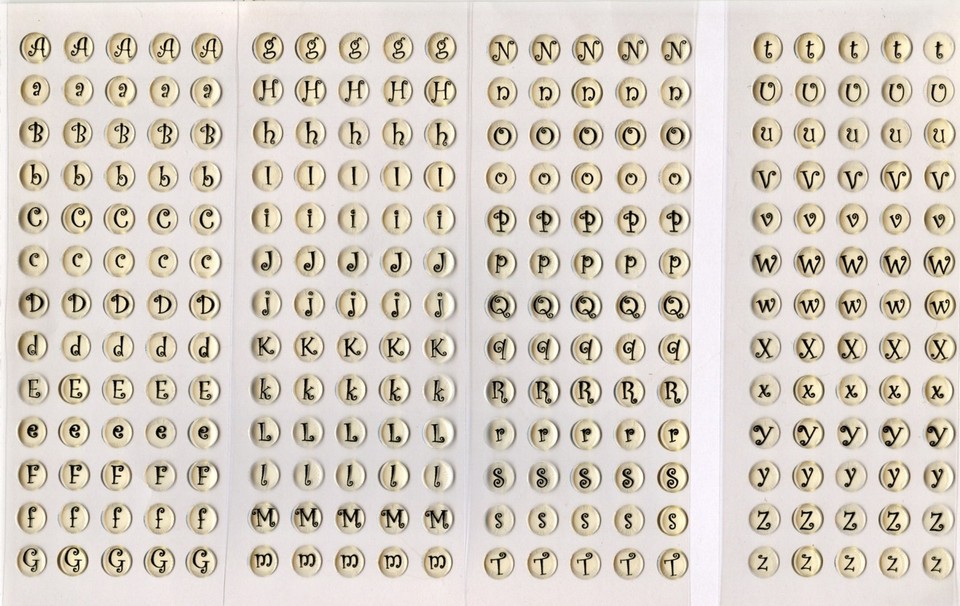 Bubble letters round stickers,4 sheets,260 stickers. | eBay