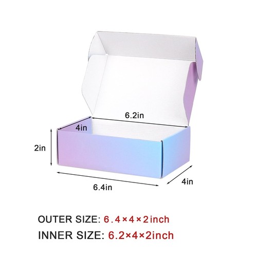 Small Shipping Boxes 6x4x2 Inch 30 Pack Purple Corrugated Cardboard ...