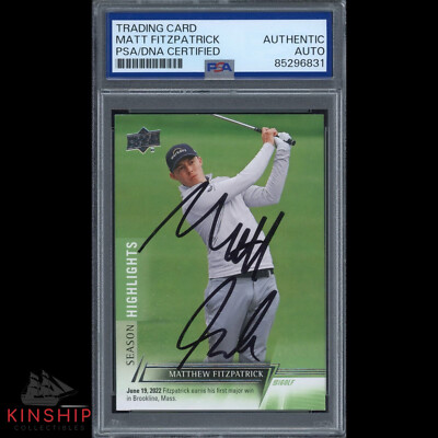 Matt Fitzpatrick signed 2024 Upper Deck Trading Card PSA DNA Slab Golf ...
