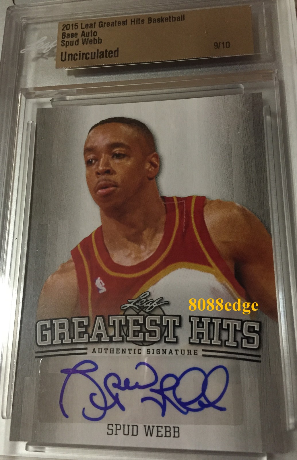 2015 LEAF GREATEST HITS UNCIRCULATED AUTO: SPUD WEBB #9/10 AUTOGRAPH ...
