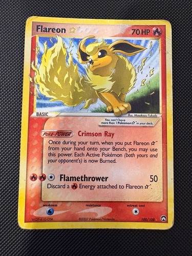Pokemon Card-Flareon-Gold Star-Holo-Ex PowerKepeers-100/108-ENG | eBay