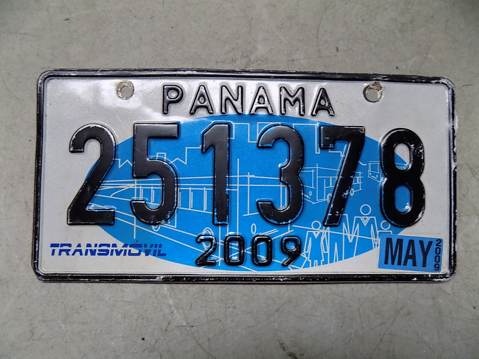 2009 Panama License Plate 251378 Transmovil Graphic ~FastFreeShip~ | eBay