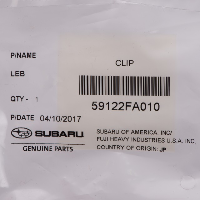 D1347 Subaru 59122FA010 Genuine OEM Washer Reservoir Clip for sale ...