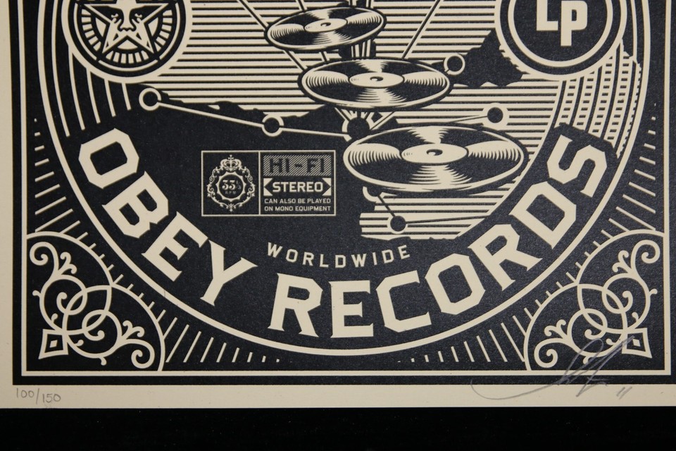 SHEPARD FAIREY hand signiert Party At Moontower box record ed150 2011 ...