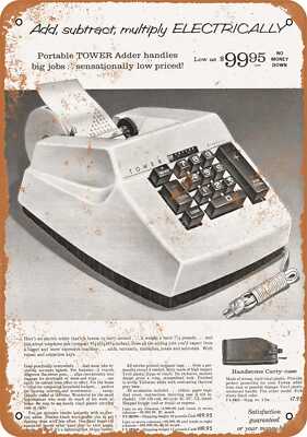 METAL SIGN - 1963 Sears Electric Adding Machine - Vintage Look ...