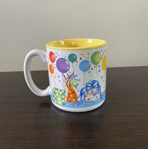 Coffee Tea Mug Ceramic Cup Fun Birthday Party Cute Fun Balloon Print ...