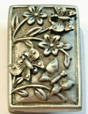 TORINO ~ PEWTER FLOWERED BROOCH ~ INCLUDES BROOCH PIN & EARRINGS ...