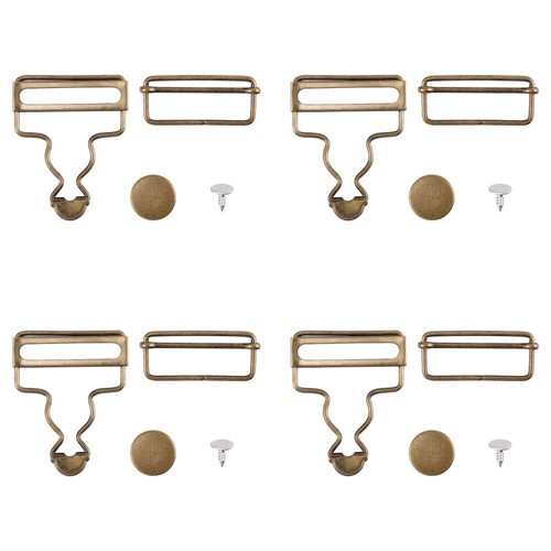 4 Sets Overall Clip Replacement Metal Replacement Buckles Suspender ...