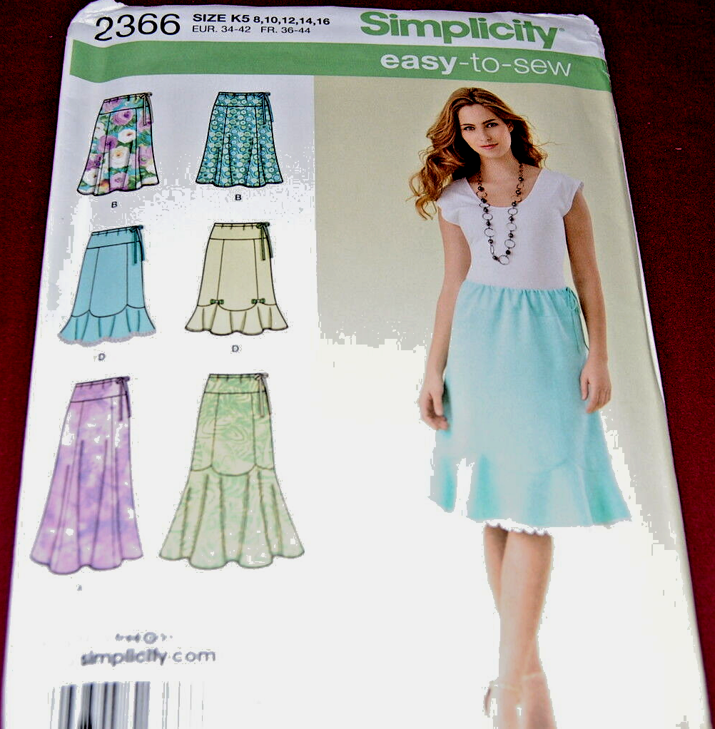 Simplicity Pattern # 2366 - Four Styles Women's Skirts - Size 8-16 ...
