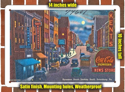 Metal Sign - Virginia Postcard - Sycamore Street, Looking South ...