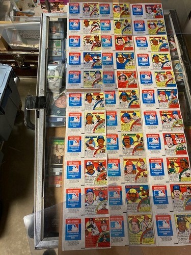 1979 Topps Comic Baseball Set in Rolled Uncut Sheets(4) 33 Comics;Ryan ...