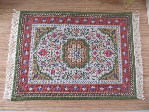 Artisan Needlepoint Petit Point Wool Rug Carpet Dollhouse Miniature 1: ...