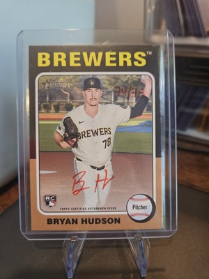 2024 Heritage High Number Bryan Hudson Real One Red Ink Auto /75 RC ...