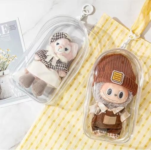 Transparent Protective Storage PVC Plush Dolls Display Bag Organizer ...