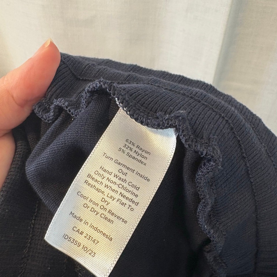 T By Talbots Women's Navy Out & About Jogger Elastic Waistband Pockets ...