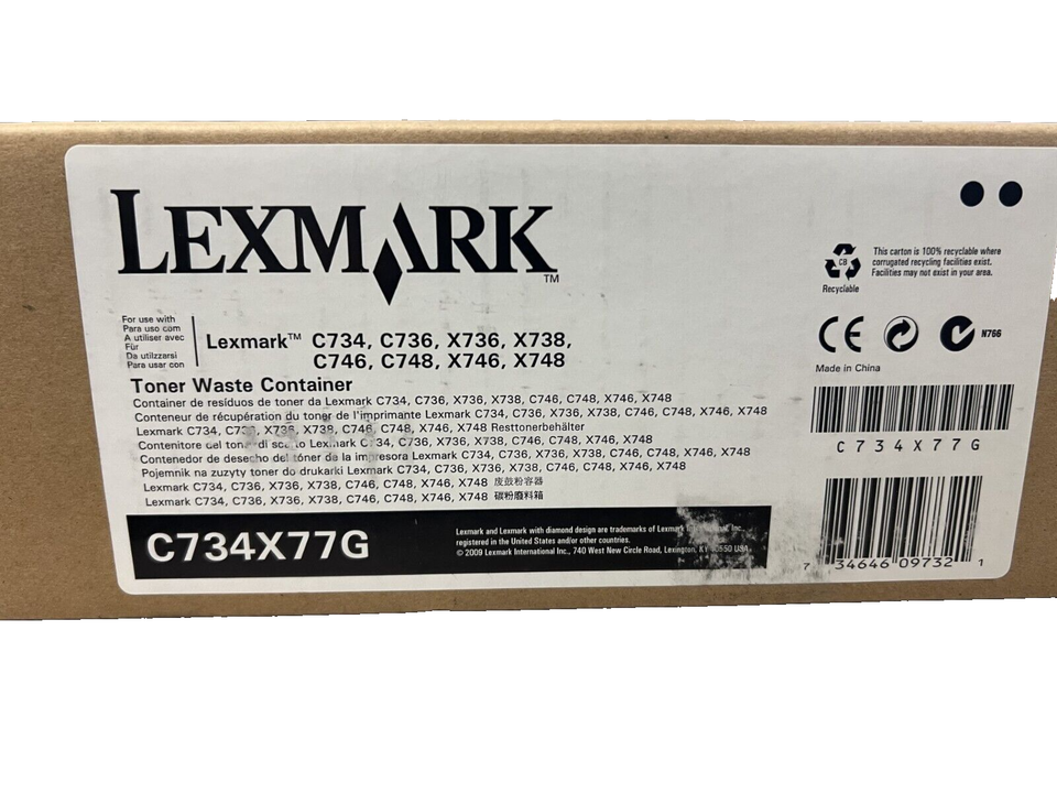 LEXMARK Genuine C734X77G Waste Toner Box | eBay