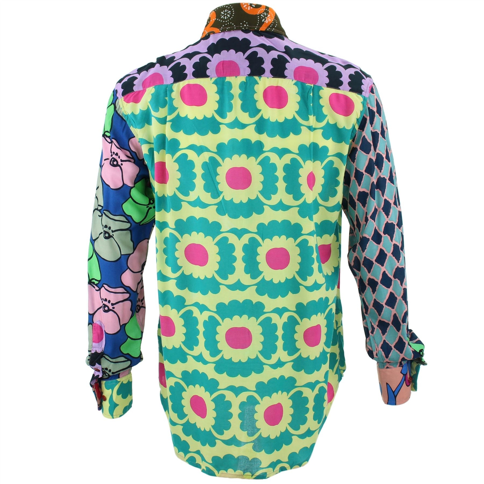 Regular Fit Long Sleeve Shirt Loud Originals Floral Abstract Bold Mens ...
