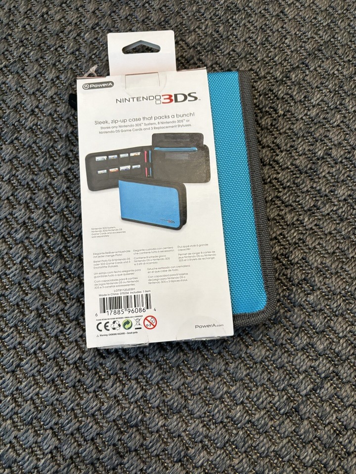 Universal Folio Power A Nintendo 3DS Blue Zippered Case- Brand New | eBay