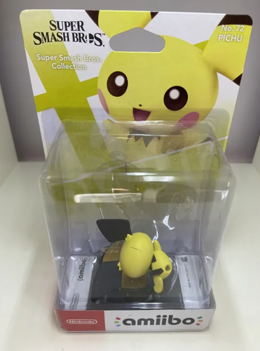 Pichu Amiibo Super Smash Bros No. 22 Works on Nintendo Switch *FIGURE ...