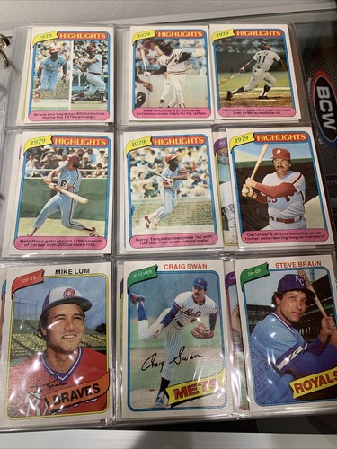 1980 Topps Baseball Complete Set In Binders Rickey Henderson Rookie RC ...