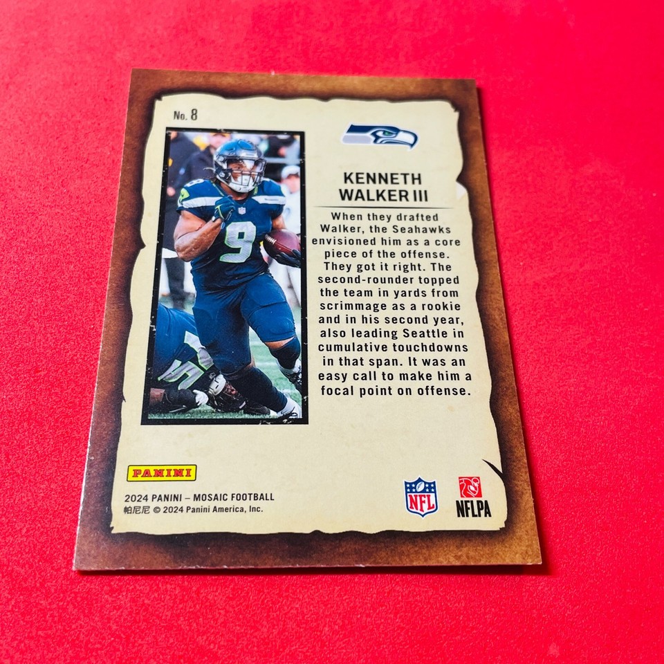 Kenneth Walker III .. NOTORIETY .. Seattle Seahawks .. 2024 Mosaic ...