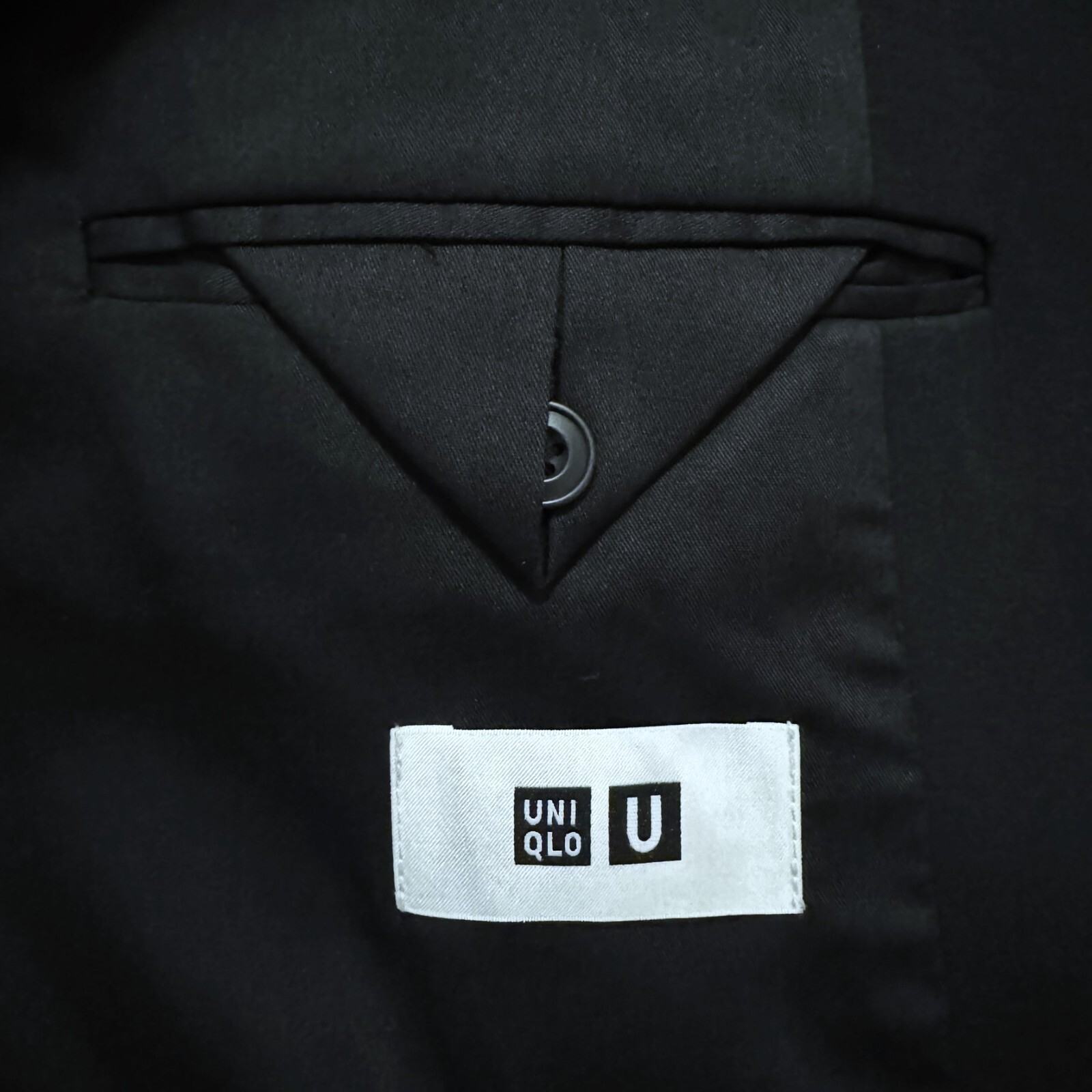 UNIQLO U Black Long Double Face Cotton-blend Jersey Coat - size XXL