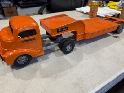 Vintage Smith Miller GMC Fruehauf Lowboy Toy Truck Flatbed GREAT SHAPE ...