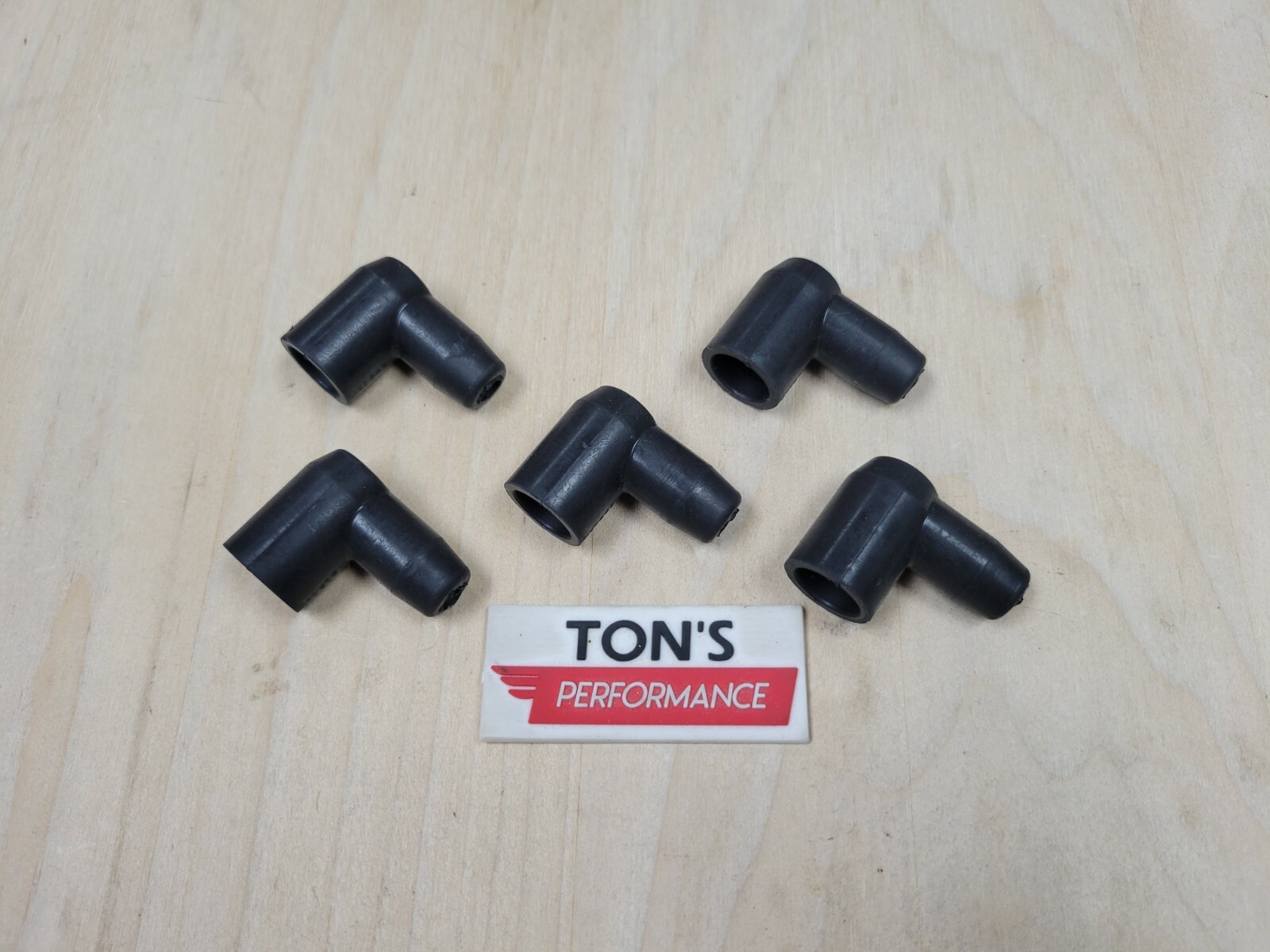 5 pack 90 angle spark plug wire rubber boots for socket distributor ...