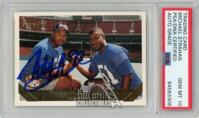Michael Strahan 1993 Topps Gold Autograph Rookie Card #275 PSA/DNA 10 ...