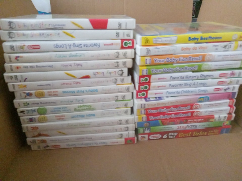 Lot Of 28 Baby Einstein DVDS AND BABY GENIUS / LEARN TO READ LOT ! TRL4 ...