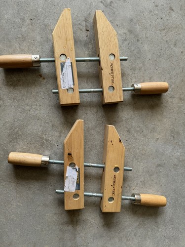 POWERTEC 8 Inch Wooden Handscrew Clamp, Adjustable for Positioning 2PK ...