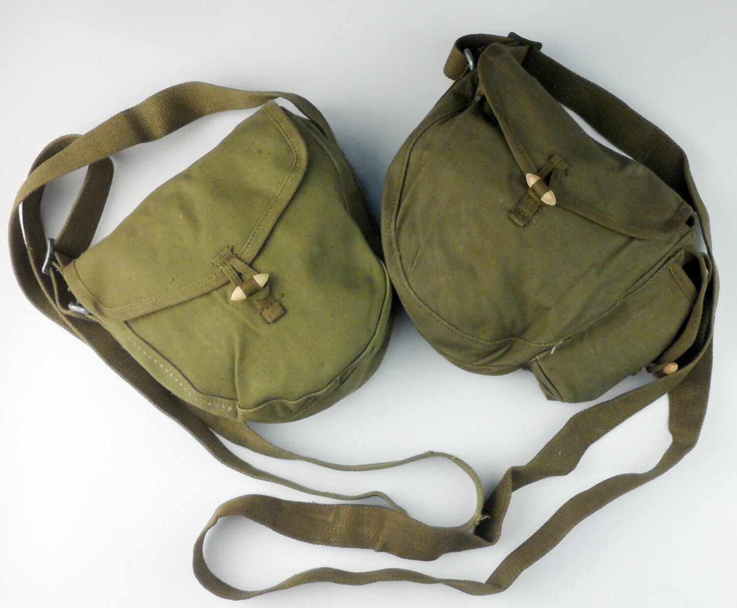 TWO Styles Original Chinese Army Type 56 Drum Mag Pouch Ammo Pack RPD ...