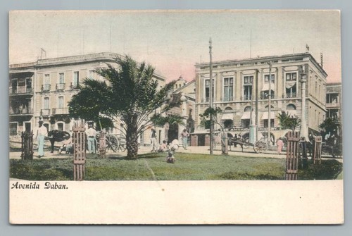 Avenida Daban SAN JUAN Puerto Rico ~ Rare Antique PMC Hand Colored ...