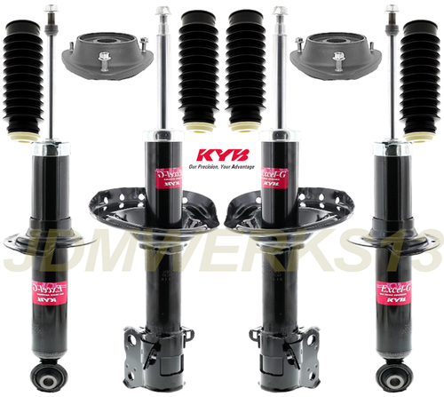 KYB 4 STRUTS SHOCKS STRUT MOUNTS & BOOTS KIT for TOYOTA COROLLA 14 15 ...