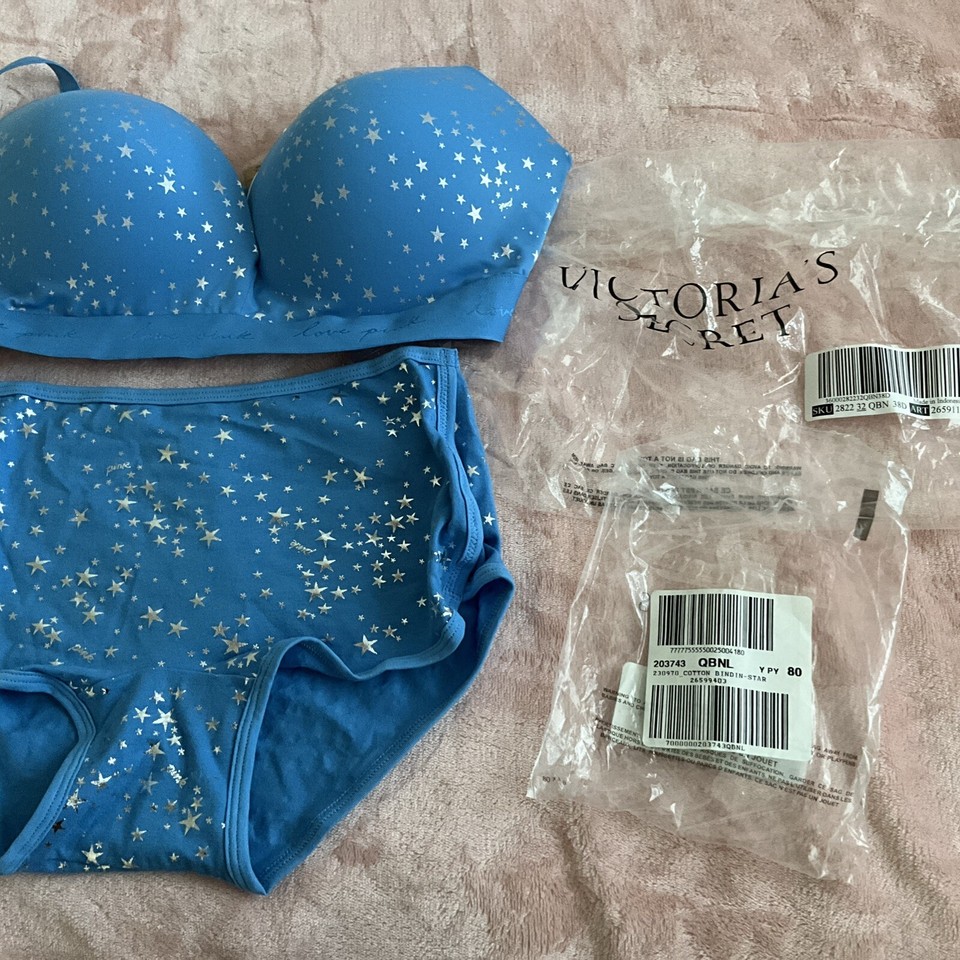 Victoria's Secret Wear Everywhere Wireless Push Up Bra 38D & Panty L ...